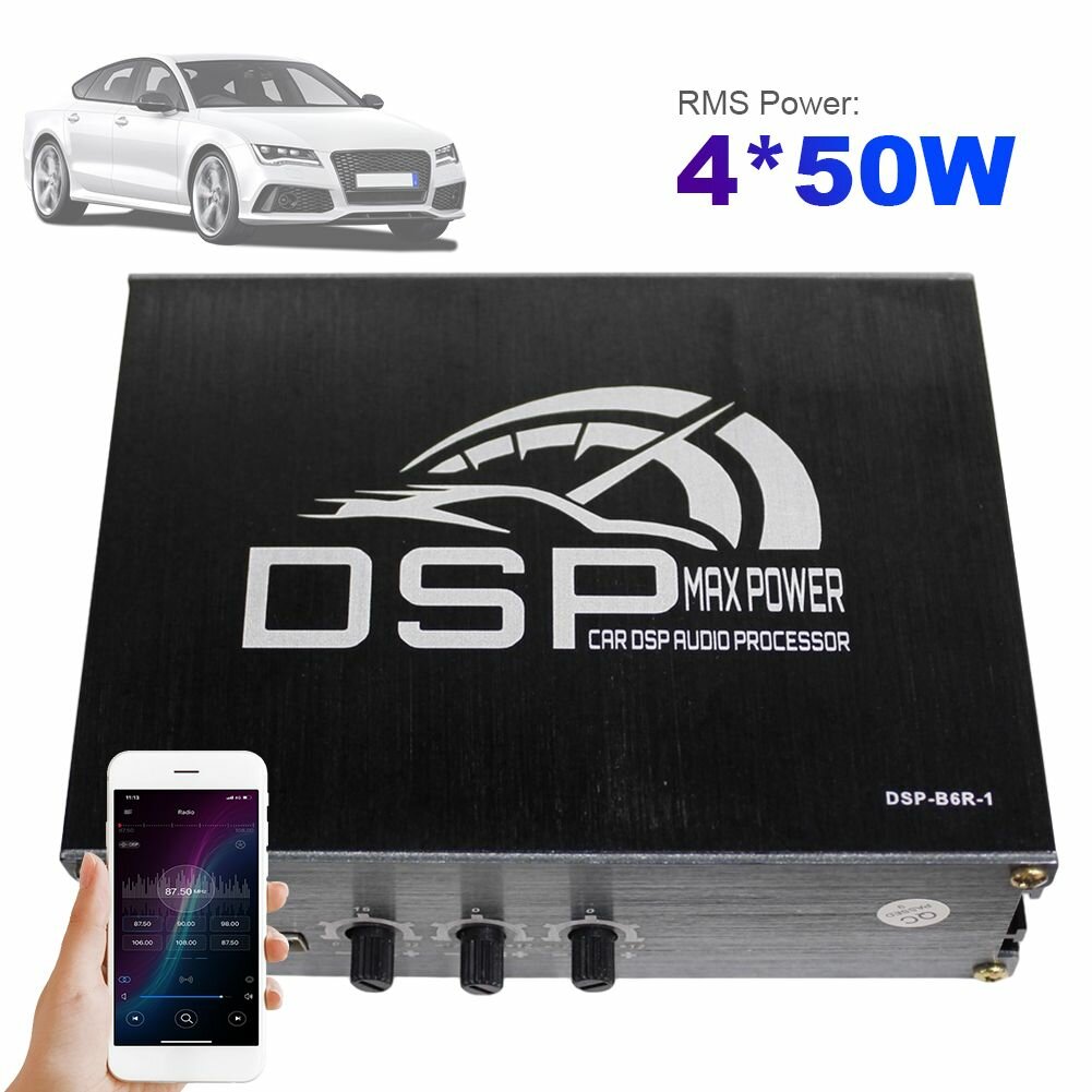 4-канальный автомобильный DSP-процессор с Bluetooth и 20-полосным эквалайзером
