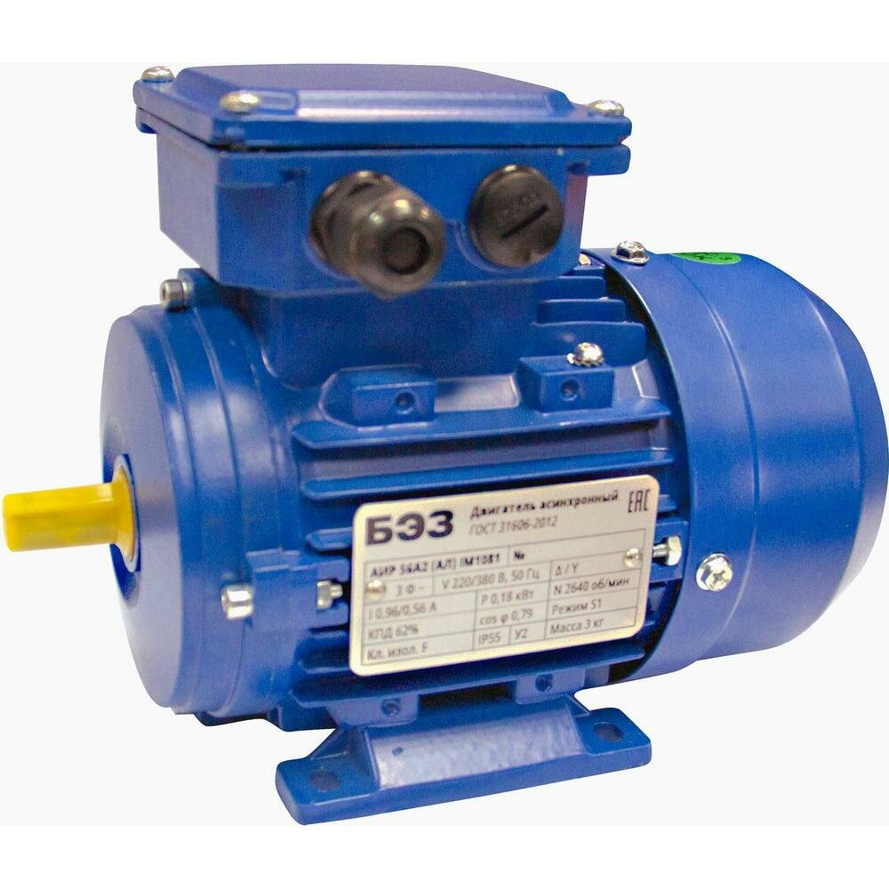 Электродвигатель ТМ БЭЗ АИР 71B2 (Ал) IM1081 (1,1 кВт/3000 об/мин), корпус алюминий 44669