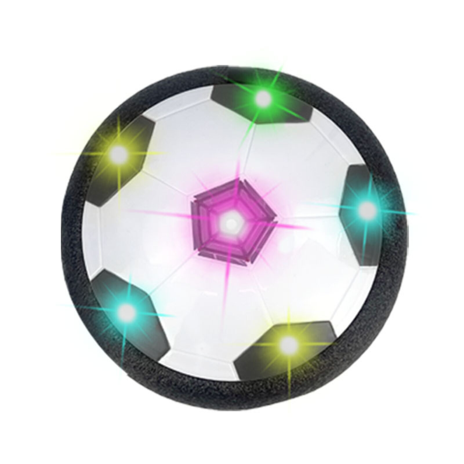 Hover Soccer Ball Игрушки для детей, USB Заряжаемый Hover Soccer Ball с Защитным Пенопластовым Бампером и Цветными LED-Лампами для Мальчиков и Девочек 3 4 5 6 7 8-12 Лет, Воздушный Футбольный Hover Ball для Детских Игр, Материал Пластик, Тип Пластика