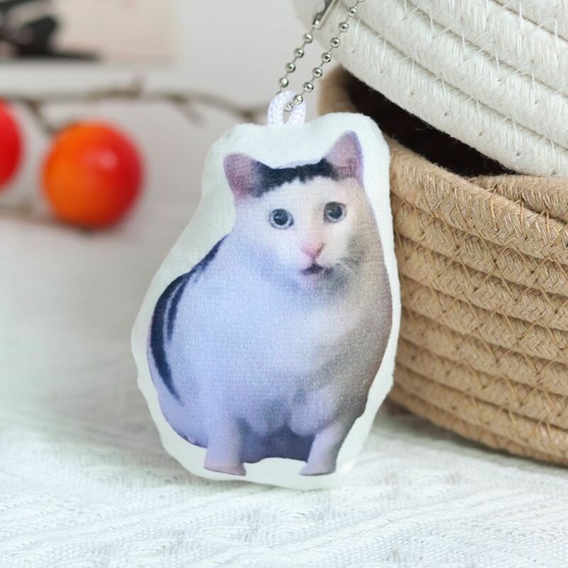 Мем кот оииа брелок игрушка с музыкой Мем кот huh брелок игрушка с музыкой
