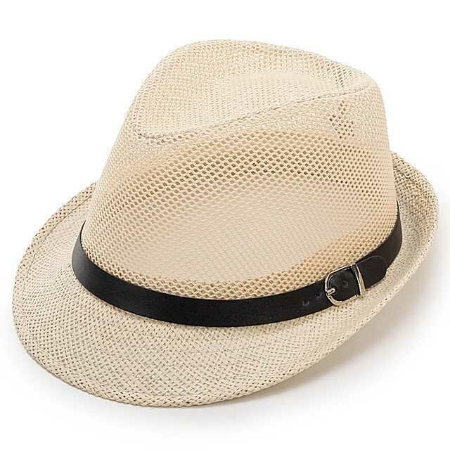 DIY Соломенная Мужская Сетка Дышащая Солома