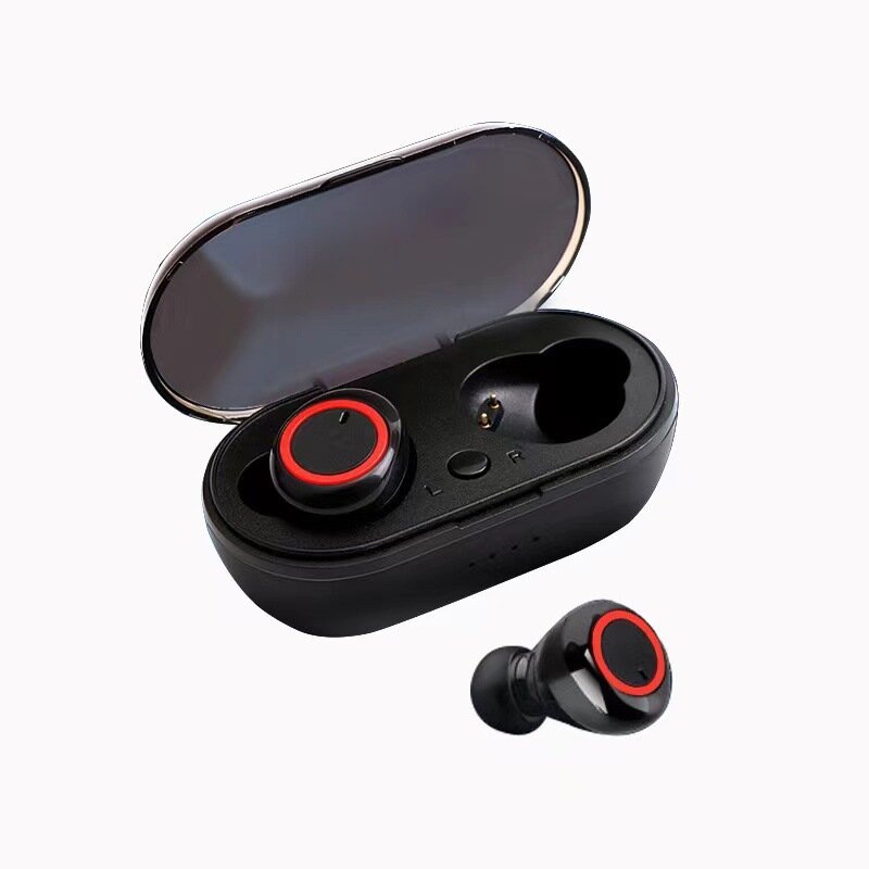 Y50 Bluetooth Наушники TWS2 Беспроводные Вкладышные Наушники Черный + Красный (Без корпуса)
