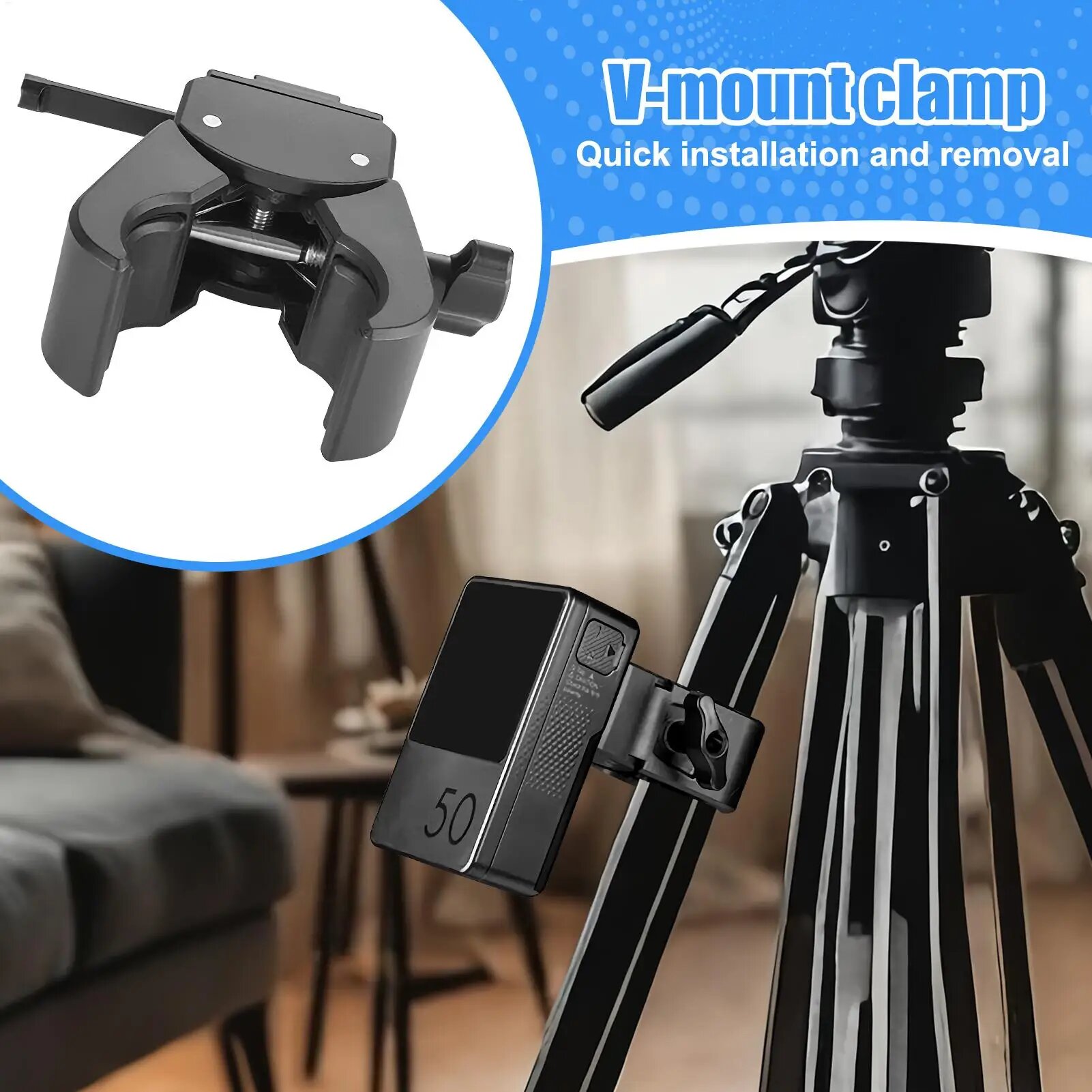 V Mount Plate Battery Clamp Bracket onscersoco — фото 1