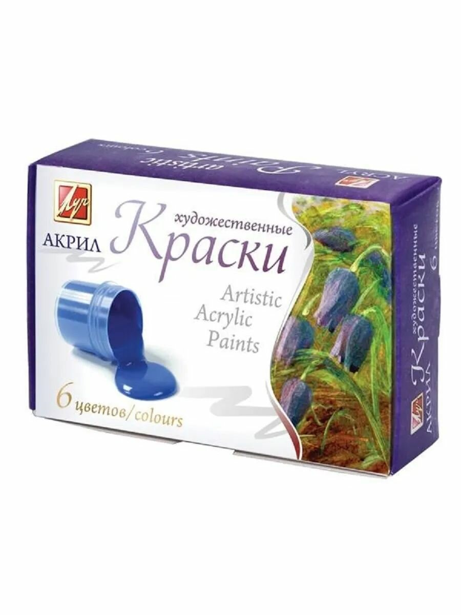 Краски акриловые художественные 6 цв.
