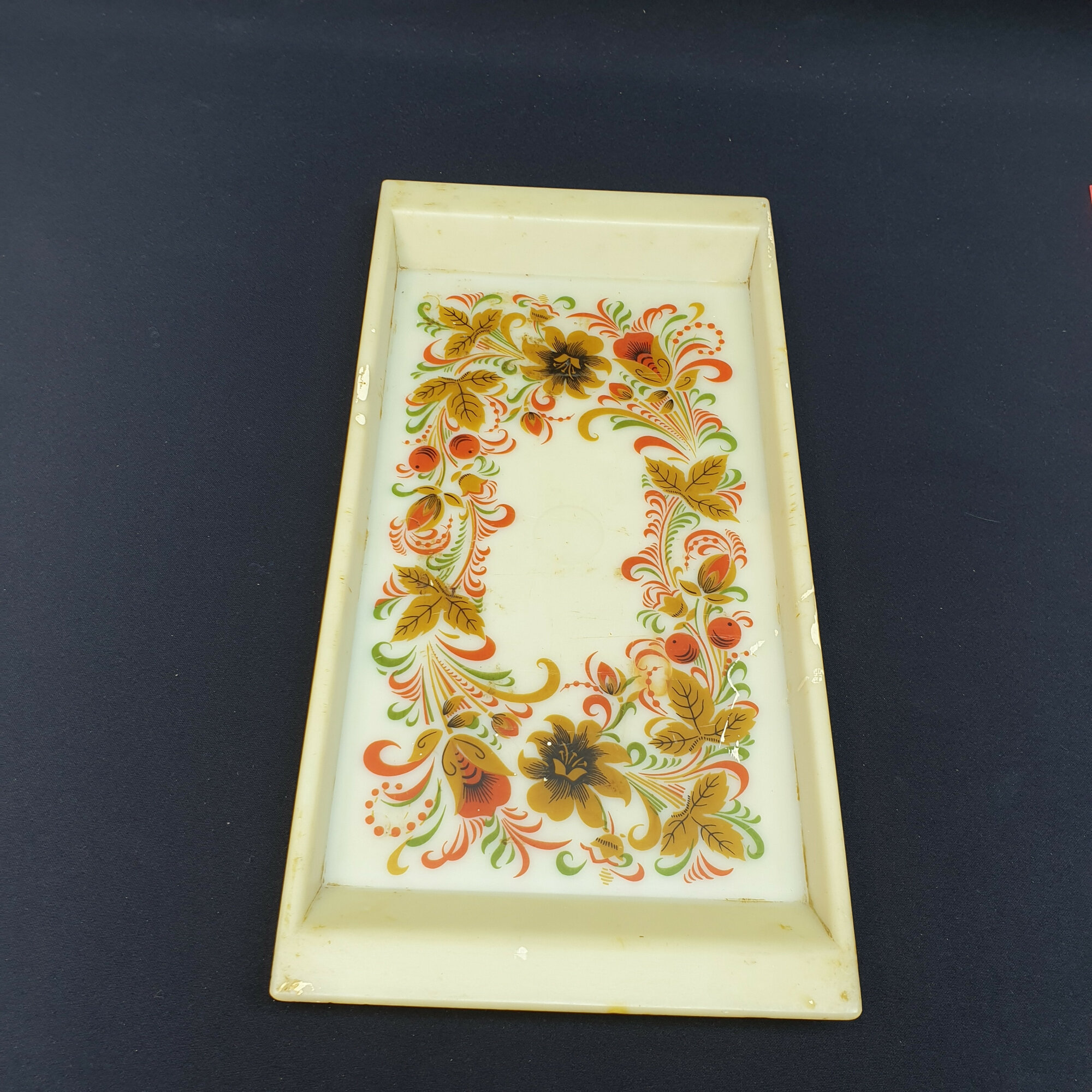 Поднос для посуды пластмассовый. Дефекты, Винтаж, СССР