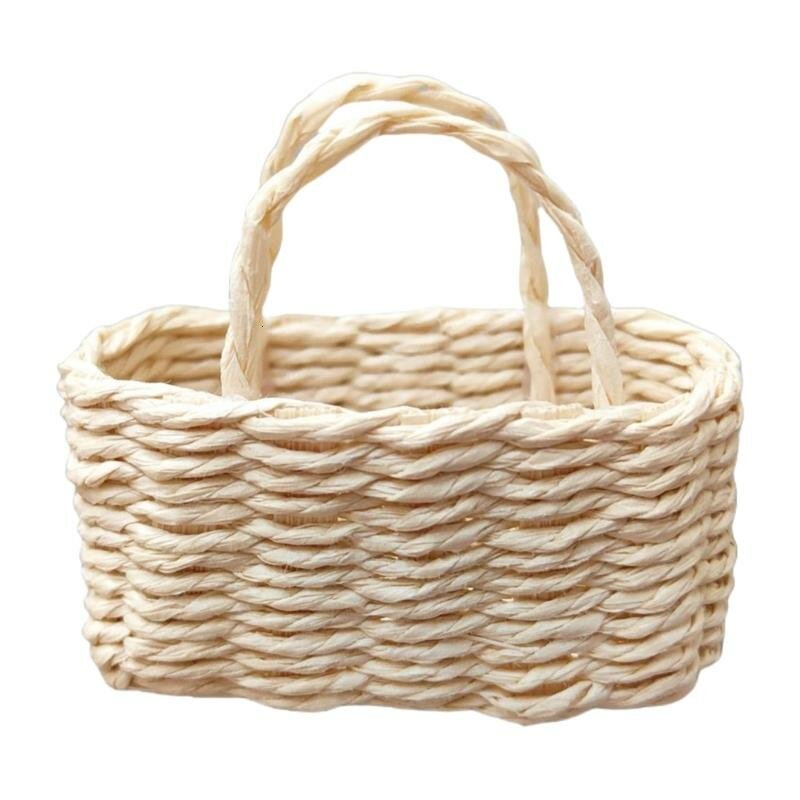 Мини-плетёная корзинка для кукольных домиков, 02