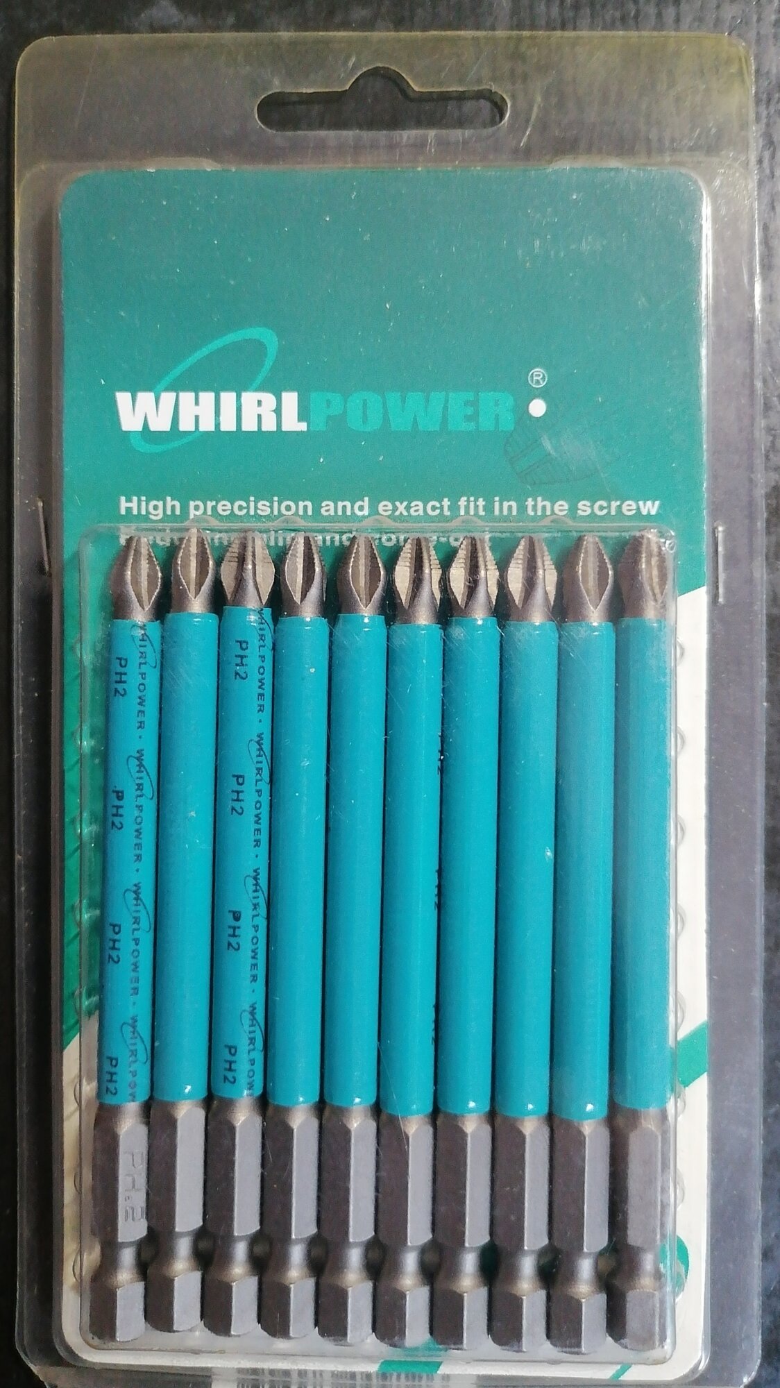 Набор бит 10шт. PH 2 90мм WHIRL POWER