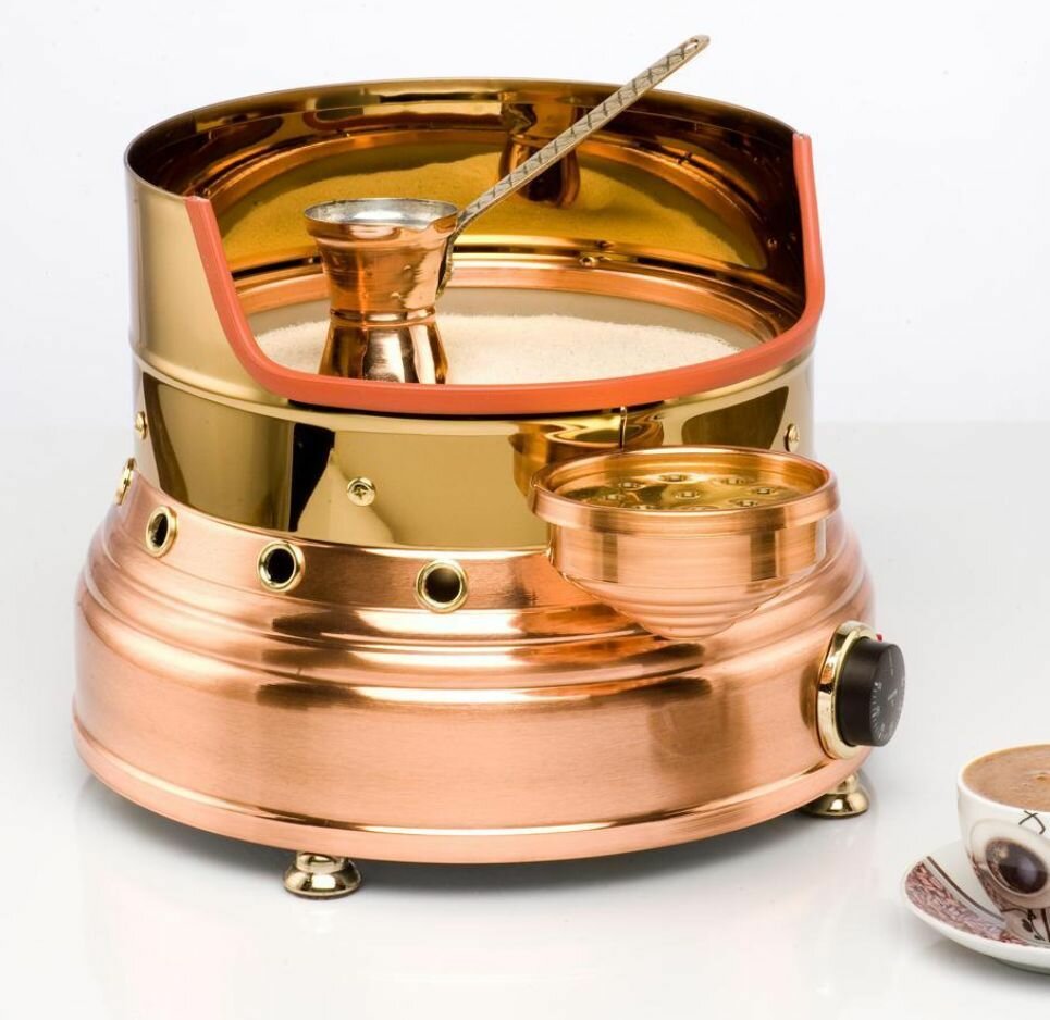 Кофе на песке Johny AK/8-1, 1.2 кВт, терморегулятор, медь и латунь, аварийный выключатель 370 C для защиты прибора -jua