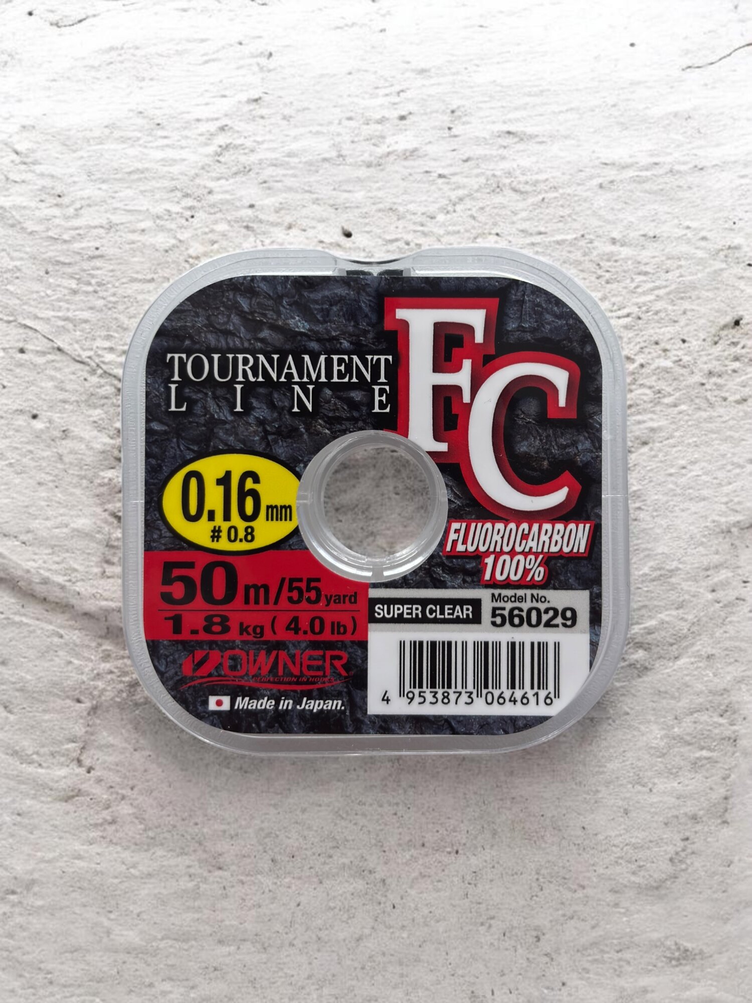 Леска Owner Tournament FC 50 м 0,16 мм 1,8 кг флюорокарбон прозрачная