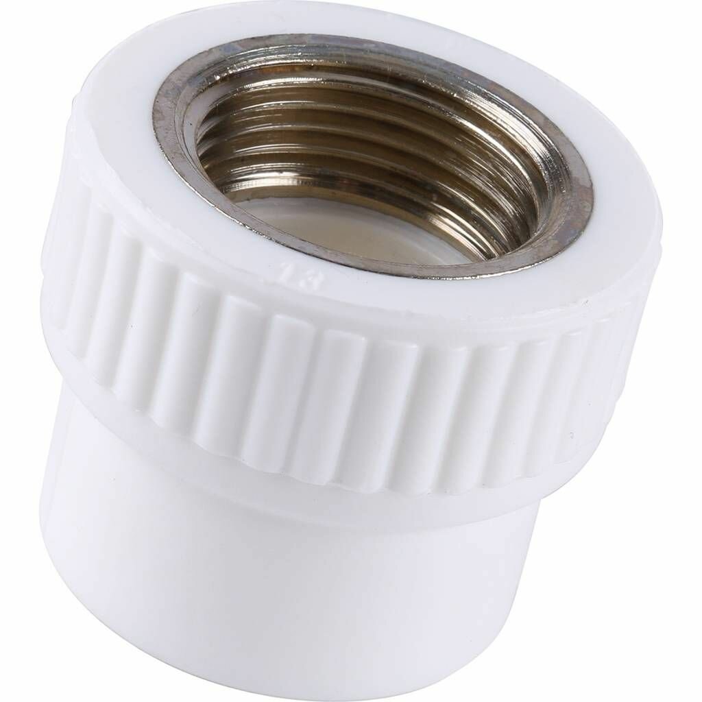 3222-nfo-321000 Kalde 32х1 Муфта комбинированная внутр. резьба для полипропиленовых труб под сварку (цвет белый)