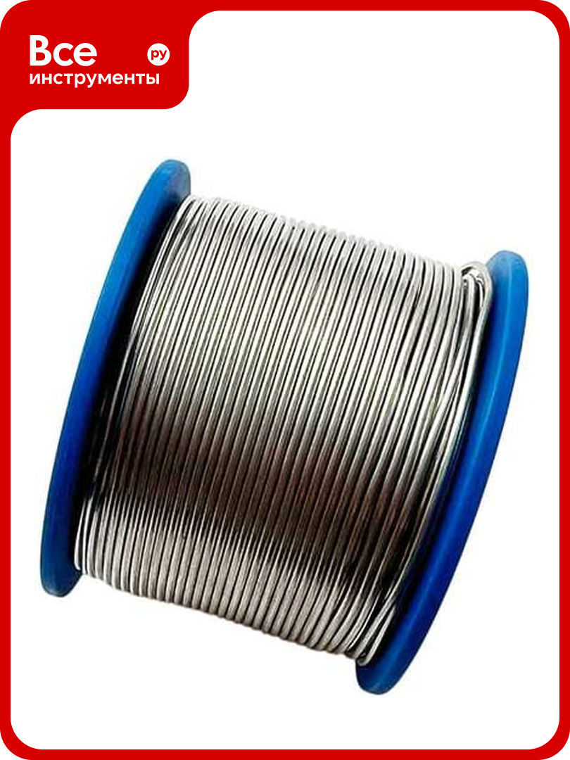 Припой оловянно-свинцовый изагри ПОС 61 в виде проволоки 0.8 мм 250 г НФ-00000079