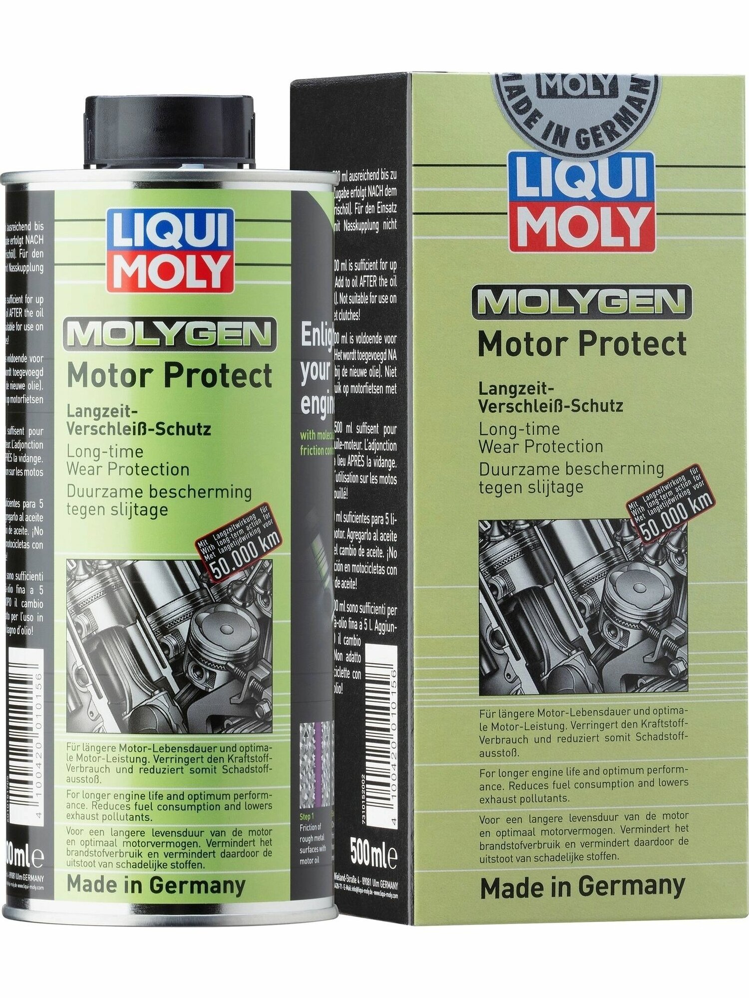 Антифрикционная присадка для долговременной защиты двигателя Liqui Moly Molygen Motor Protect 0,5л (1015)