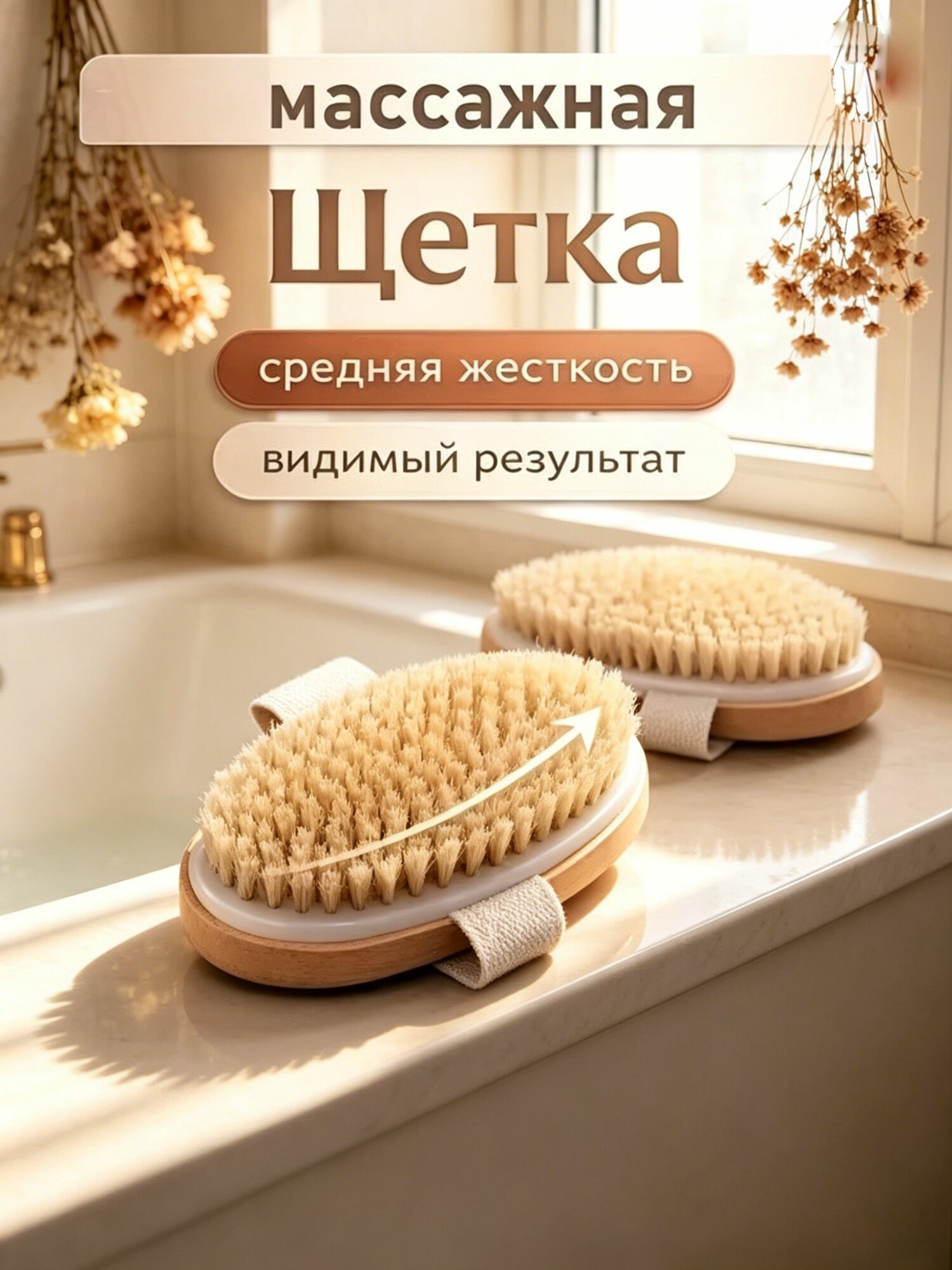 Щетка для сухого массажа вепрь (кабан)