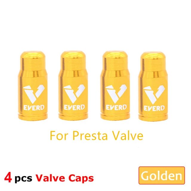 Гайка клапана Presta для велосипеда 4pcs cap-Gold