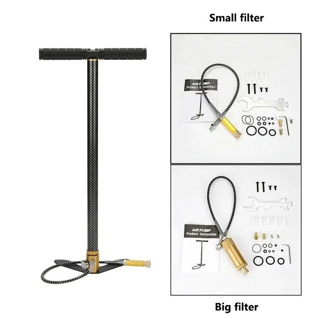 300bar 30mpa 4500psi 3-ступенчатый PCP-насос для автомобиля, велосипеда, высокого давления