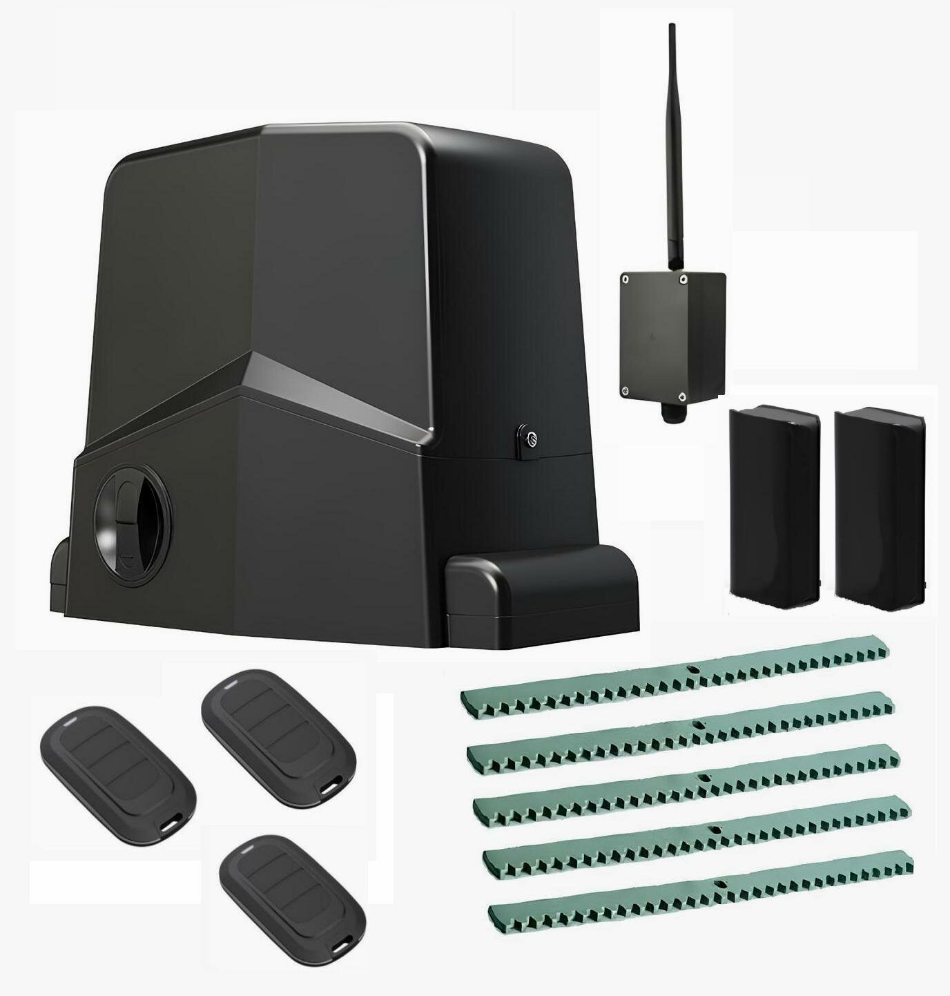 Автоматика для откатных ворот ARW-600MKIT FA5-BT-Т3, комплект: привод, фотоэлементы, 3 пульта, 5 реек, Bluetooth-модуль