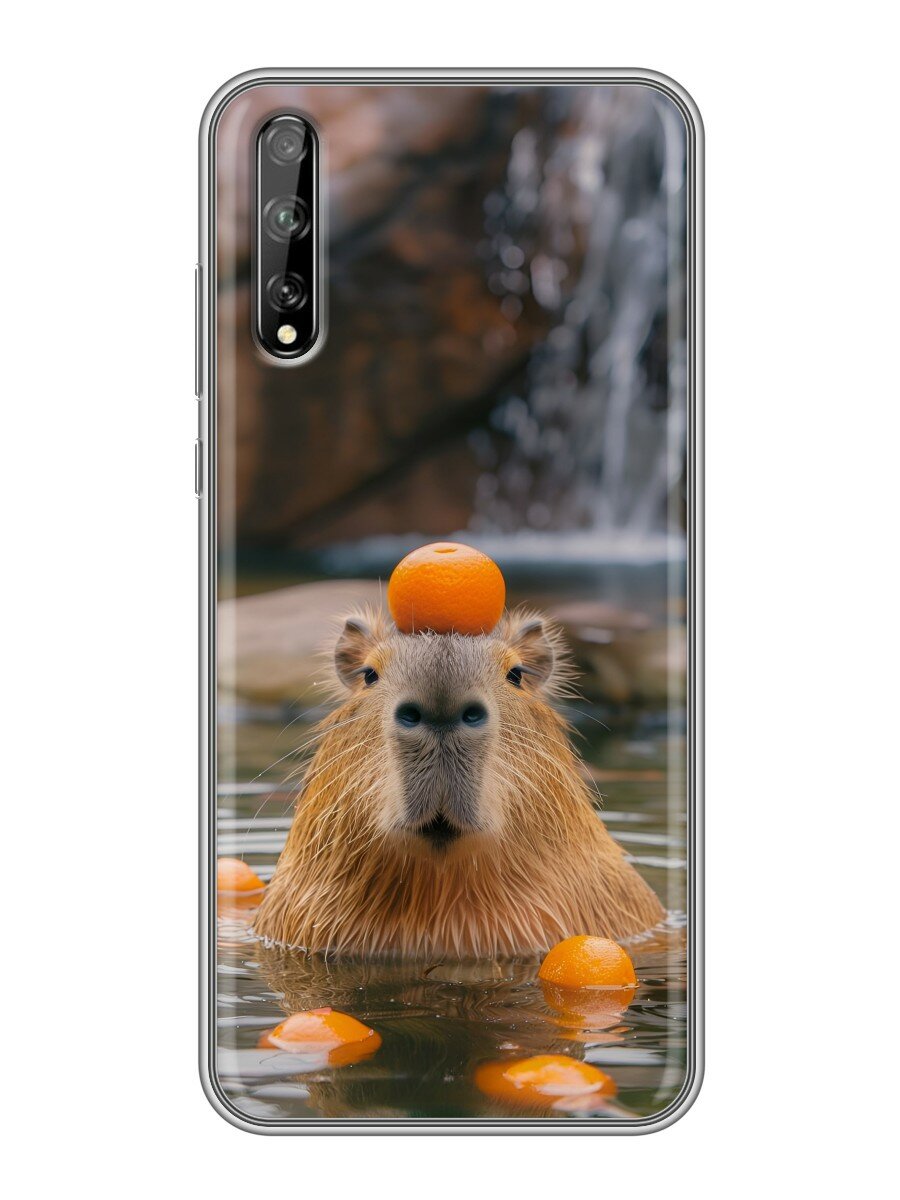 Чехол для Huawei Y8P, Honor 30i с принтом Смешные капибары (Хуавей У8Р Хонор 30)