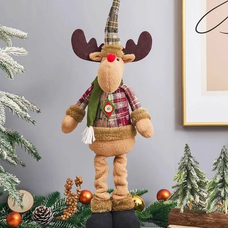 Игрушка под елку Снеговик, 58х60см, высота, длина, коричневый цвет