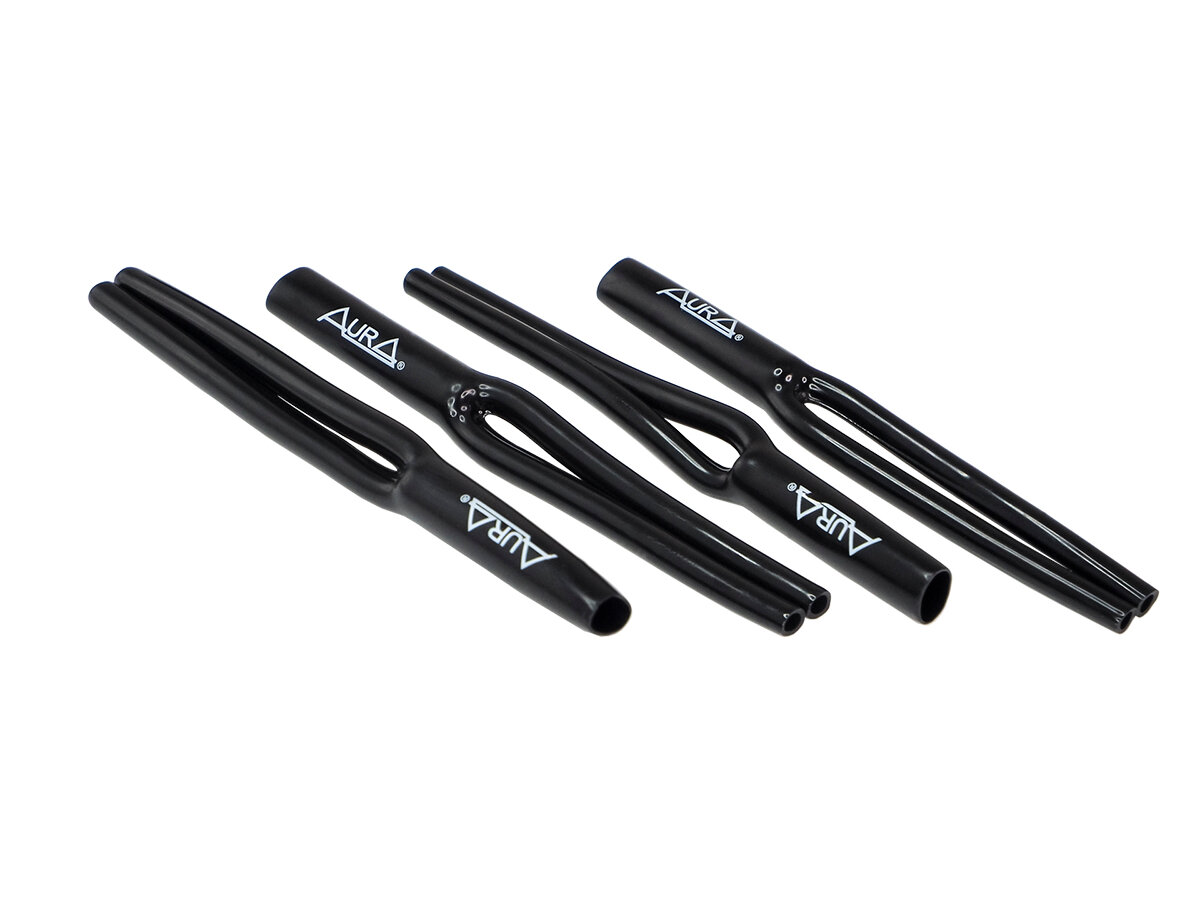 Кабельный ПВХ разветвитель AurA RCA-Y07B, "штаны", 7мм, черный