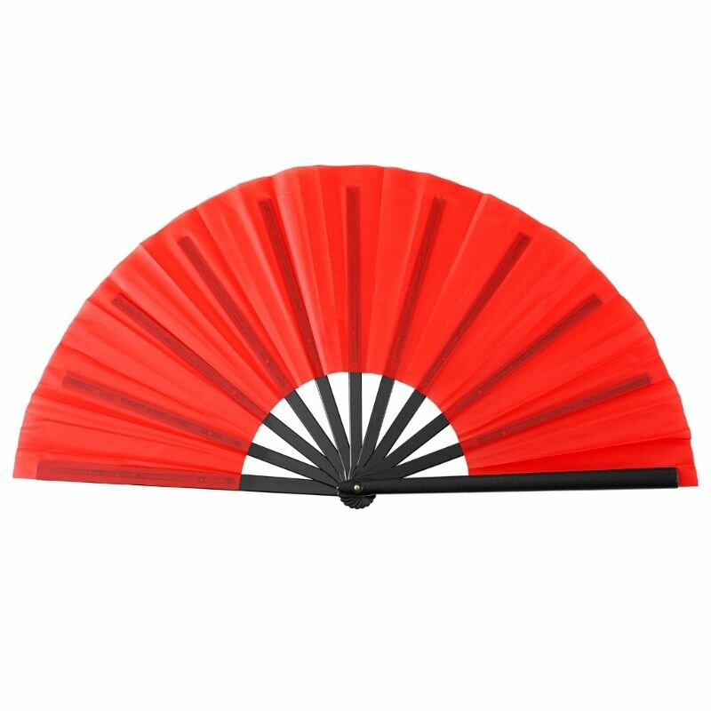 Веер складной 10 дюймов, красный