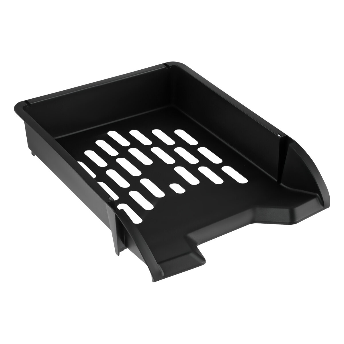 Лоток для бумаг горизонтальный Стамм Лидер черный ЛТГ-30465