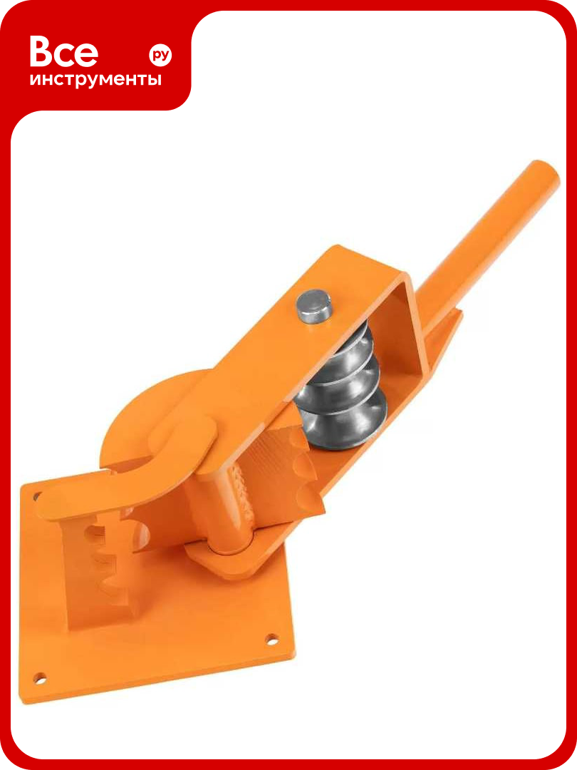 Трубогиб ручной усиленный СИБРТЕХ 15-25 мм 18109, рычажный стальной инструмент, привод ручной, угол гиба