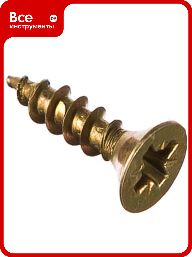 Универсальный саморез Tech-Krep 16х4,0 мм 200 шт желтый, коробка с окном 102240, прочной