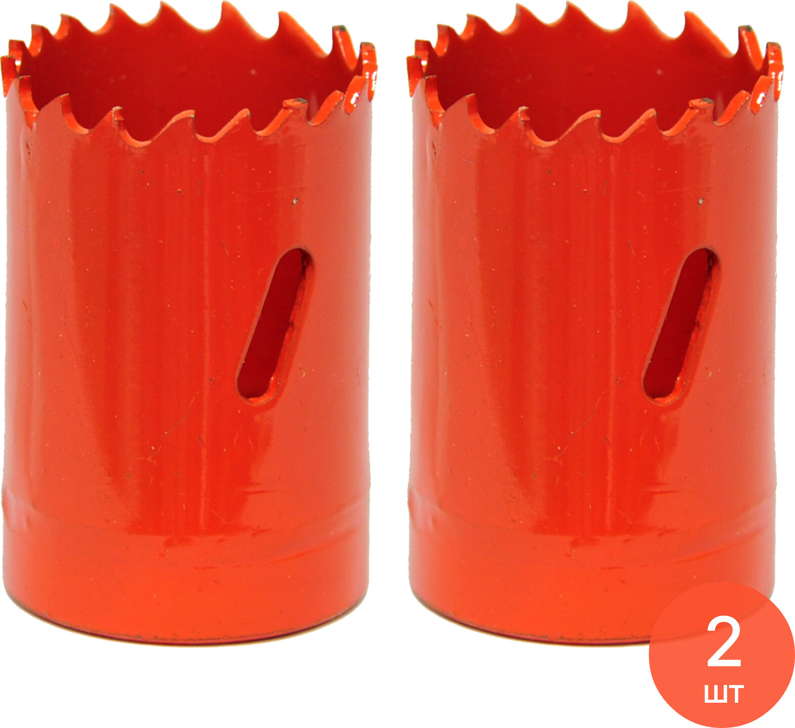 Коронка биметаллическая Elitech / Элитек универсальная, диаметр 32мм, 5/8дюйма / оснастка (комплект из 2 шт)