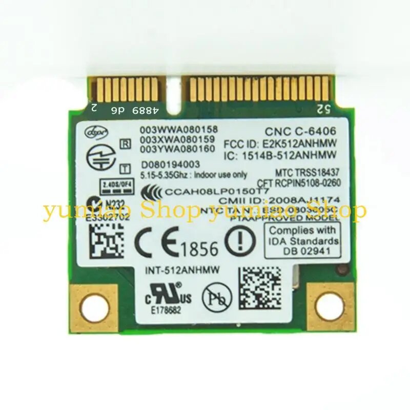 587b ноутбук сетевой адаптер беспроводной локальной карты двойной диапазон Wi-Fi 5100AGN 512AN HMW 300 Мбит / с 802.11ABGN Half