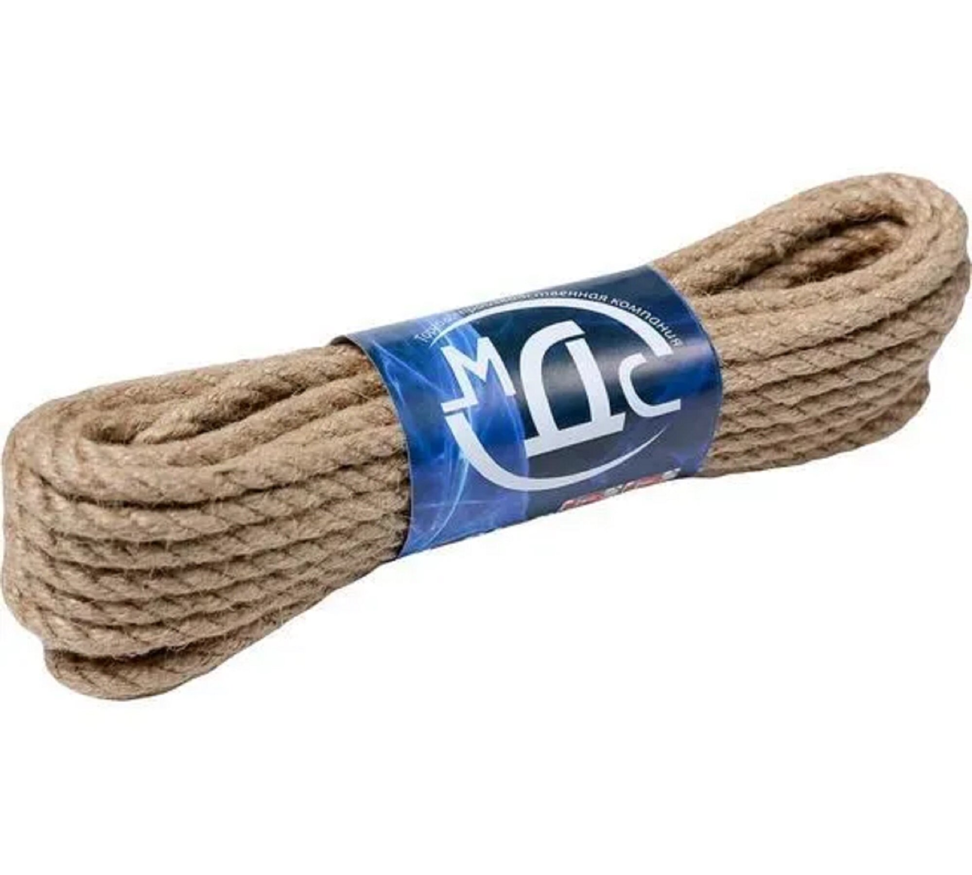 Канат джутовый МДС, 6 мм, 10 метров Натуральный канат для декора, швартовки и хозяйственных нужд