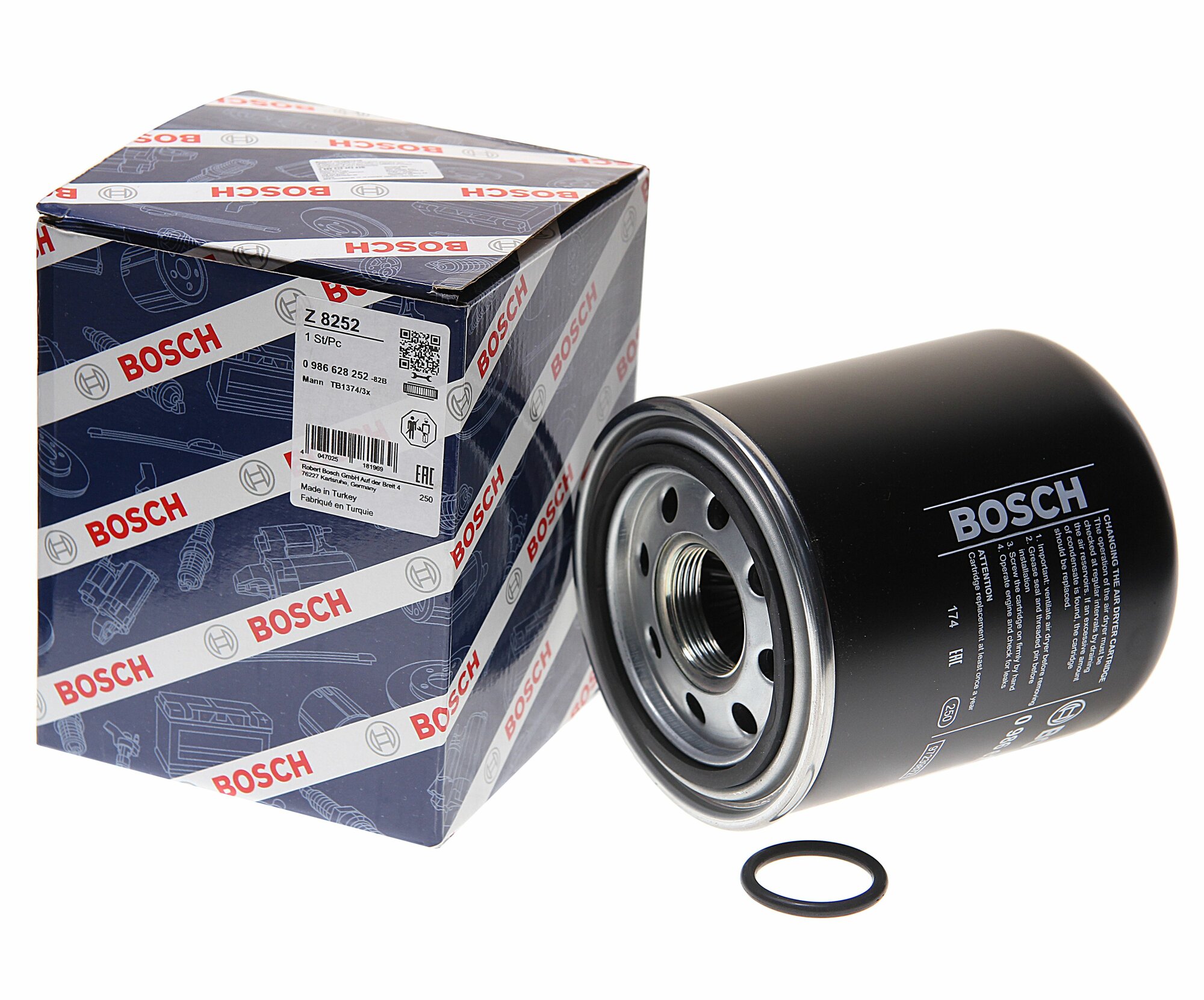 Фильтр осушителя (M41мм, G1 1/4') Bosch Арт.0986628252 / SCANIA 4 series, P, G, R, T RENAULT Midlum