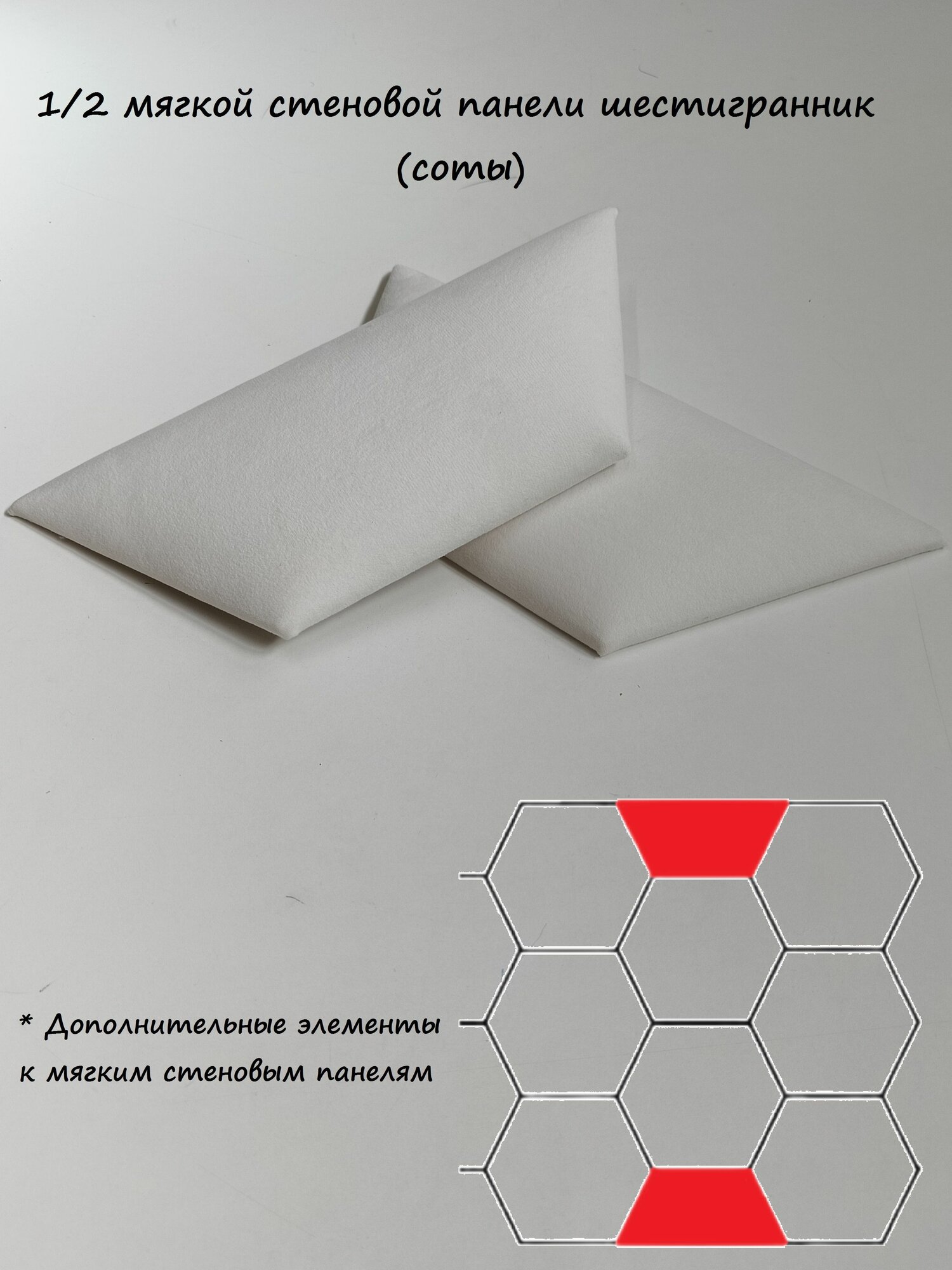 Мягкая стеновая панель шестигранник/Соты1/2