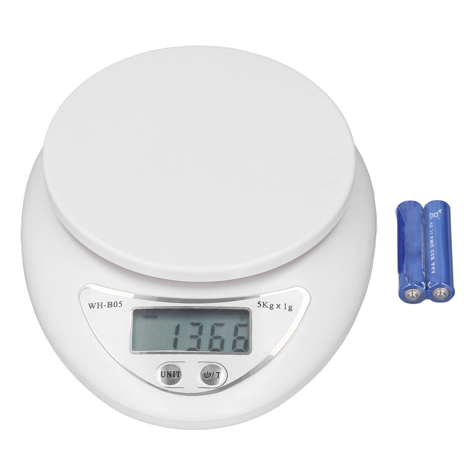 Цифровые кухонные весы 5 кг. Высокоточный ЖК-дисплей. Компактные пищевые весы для похудения, выпечки и приготовления пищи с легкими показаниями.