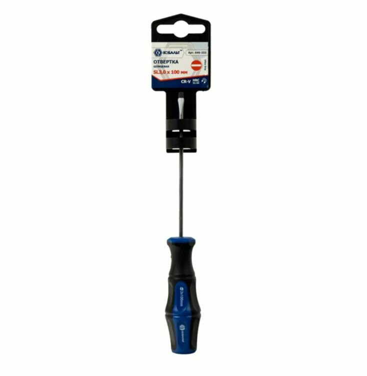 Отвертка Кобальт SL3*100мм 646-232