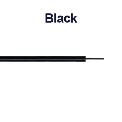 Одножильный посеребренный медный провод FEP 0.06~1мм HiFi для наушников 24AWG Sq0.2mm, Black, 2 Meters