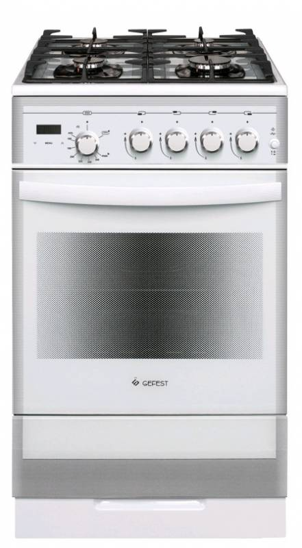 Газовая плита Gefest ПГ 5500-03 0042 белый, четыре конфорки, вертел, газ-контроль