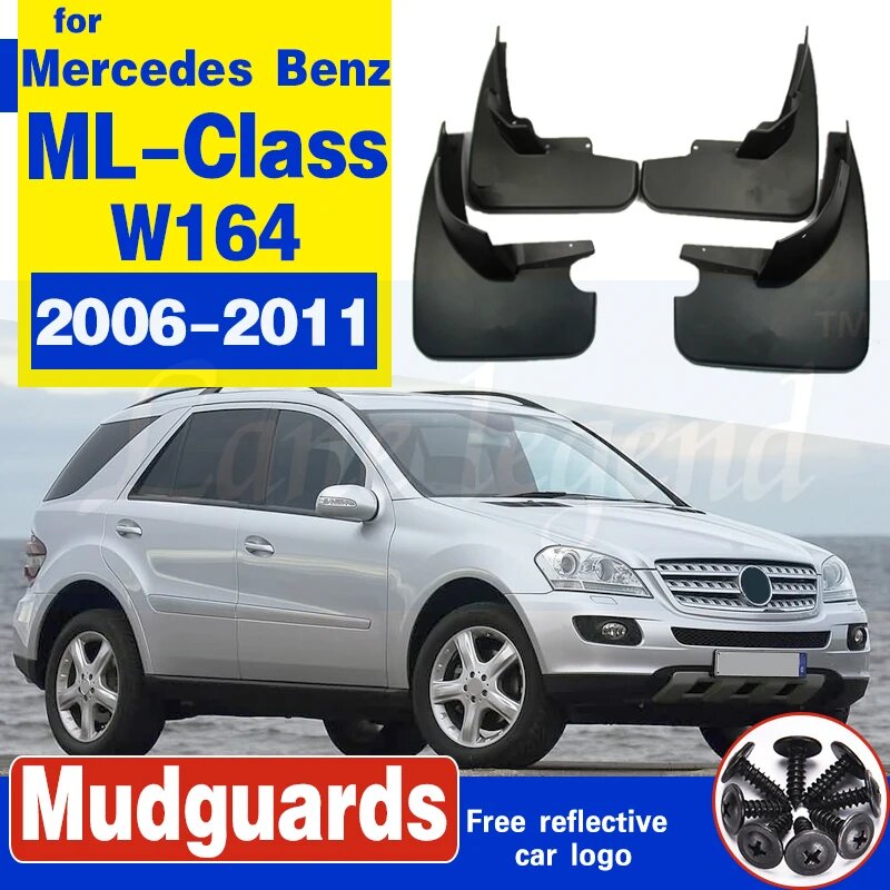 Брызговики для Mercedes Benz ML Class M-Class W164 ML350 ML500 2006-2011, брызговики, аксессуары для брызговиков