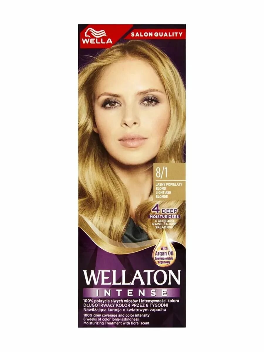 Крем краска 8/1 Wellaton для волос стойкая Веллатон