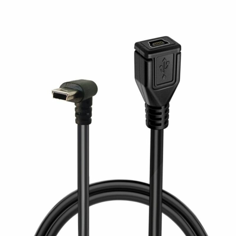 Удлинительный кабель Mini usb от мужчины к женщине, для передачи данных, удлиненный регистратор вождения автомобиля-нижняя изогнутая модель
