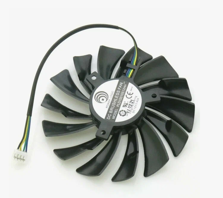 Вентилятор для видеокарты MSI RTX2060, 2070, 2080, 4Pin, 87mm, S 40mm, PLD09210S12HH, №2