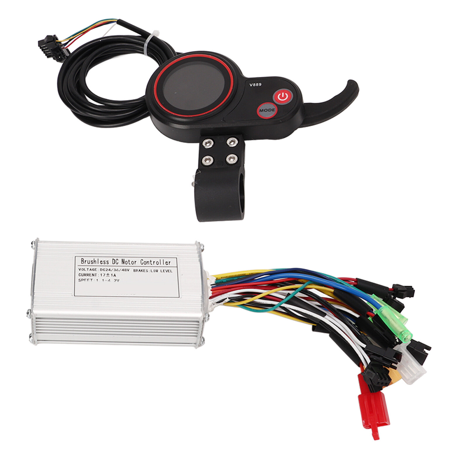 Контроллер электрического скутера, ЖК-экран, синусоидальная волна, 3 режима 17A, 24 В, 36 В, 48 В