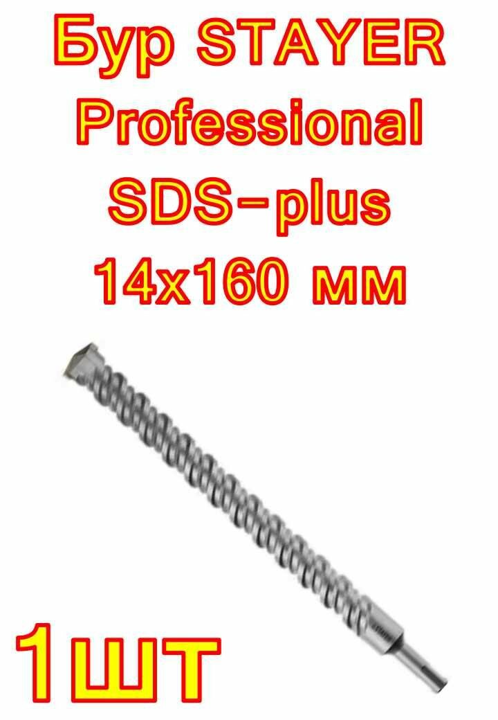 Бур Professional SDS-plus 14x160 мм, 2 шт