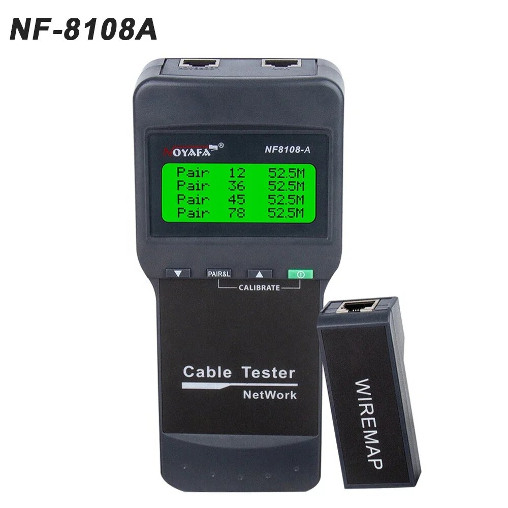 NOYAFA NF-8108A Тестер сетевого кабеля Измерение длины Кабельный трекер Cat5E Cat6E Тестер кабеля Сетевые инструменты