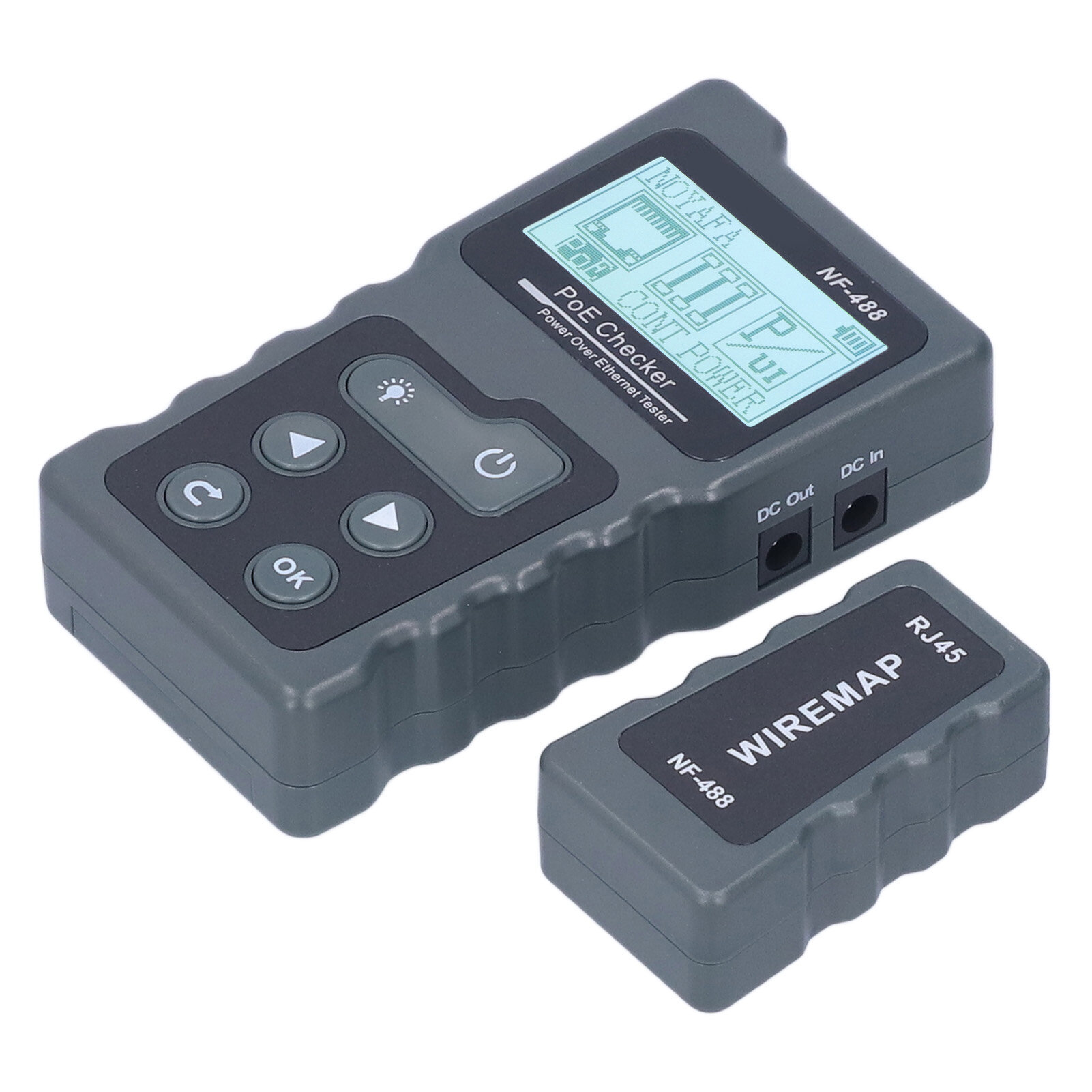 NF 488 LCD Ethernet POE Tester Automatic Identification Detector Checker Camera Powered Cable Power — фото 1