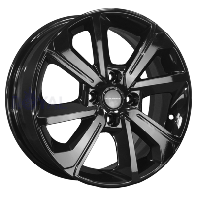 Литой колесный диск Khomen Wheels KHW1501 (Logan/Sandero/Xray) 6x15/4x100 ET40 D60,1 Black