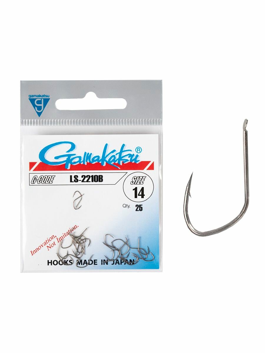 Крючки Gamakatsu LS-2210B HOOKS BRONZE размер 14 (упк.25шт.)
