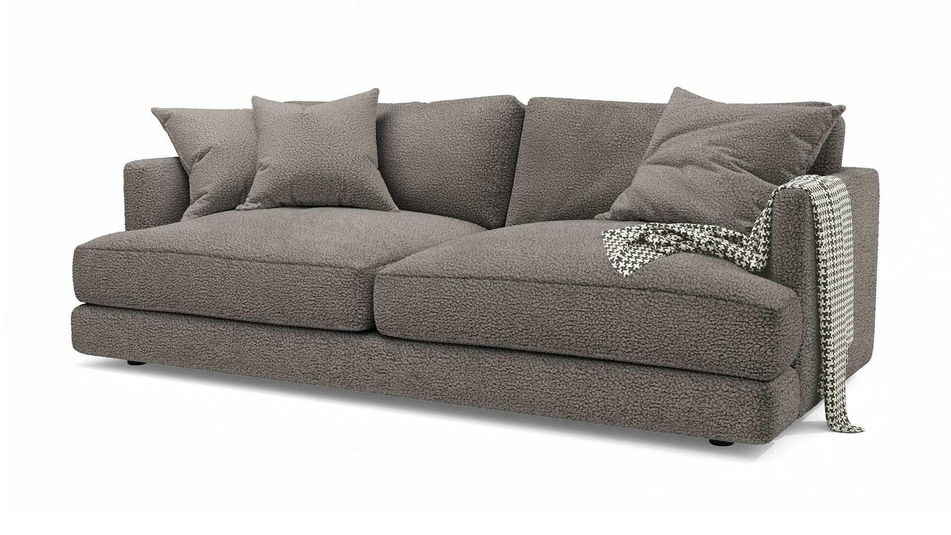 Диван Ибица Camel 04 NEW 215x116x93 см, коричневый Букле, еврокнижка Фиеста