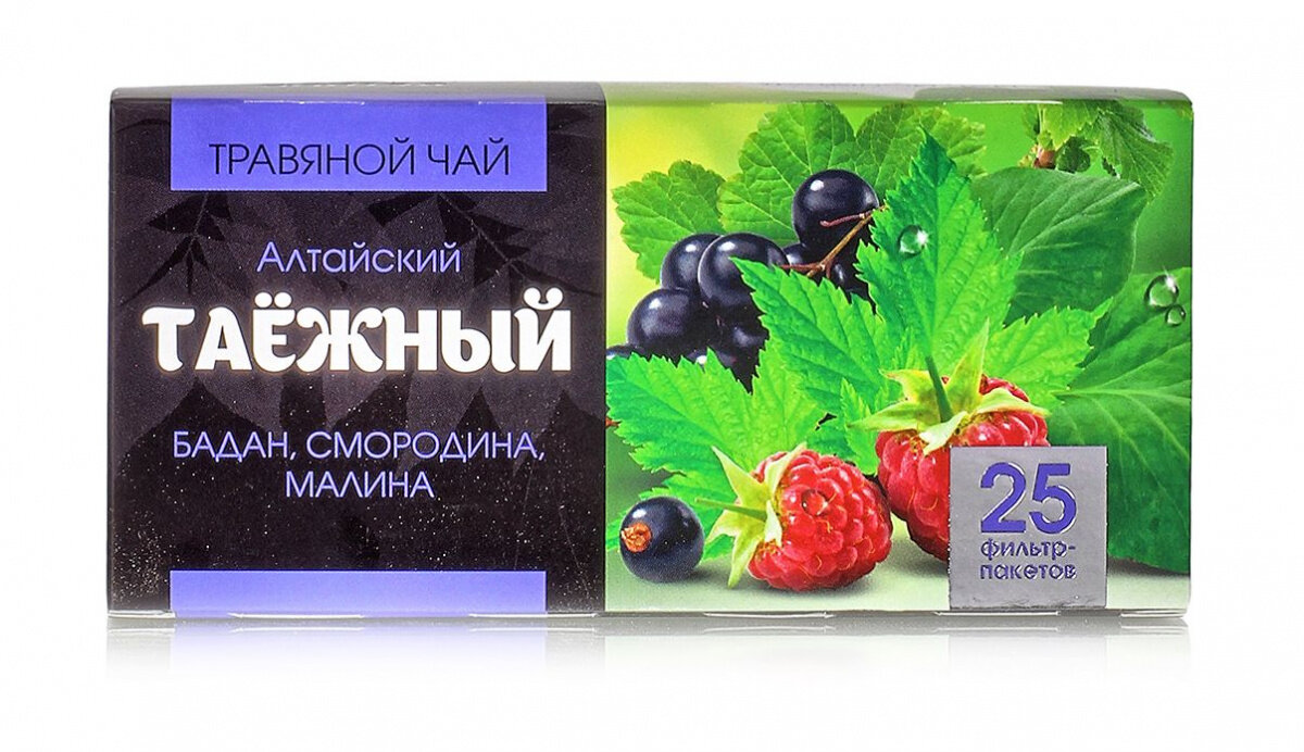 Травяной чай Таежный (малина, смородина, бадан) 25 ф/п