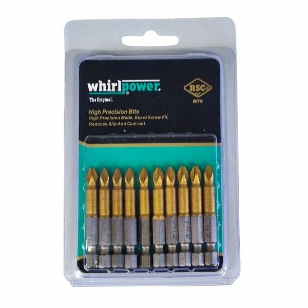 Бита для шуруповерта PH2 L-50 мм усиленная, магнитная, 10 шт