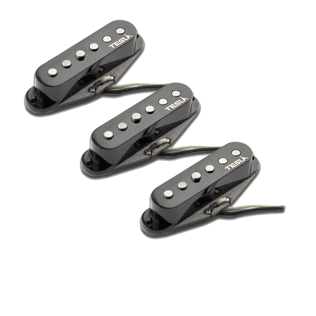 Комплект звукоснимателей SSS для электрогитары Tesla TV-S1-NK, сингл, черный